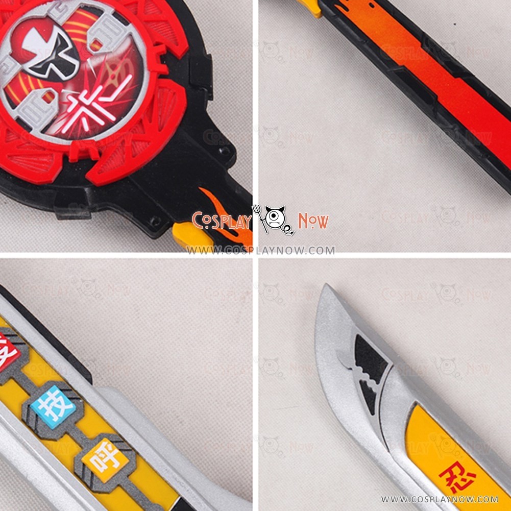 Shuriken Sentai Ninninger Red Ninja PVC Power Rangers Cosplay Props