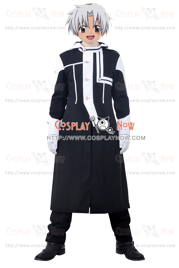 Allen Walker Costume For D Gray Man Cosplay Black White Uniform