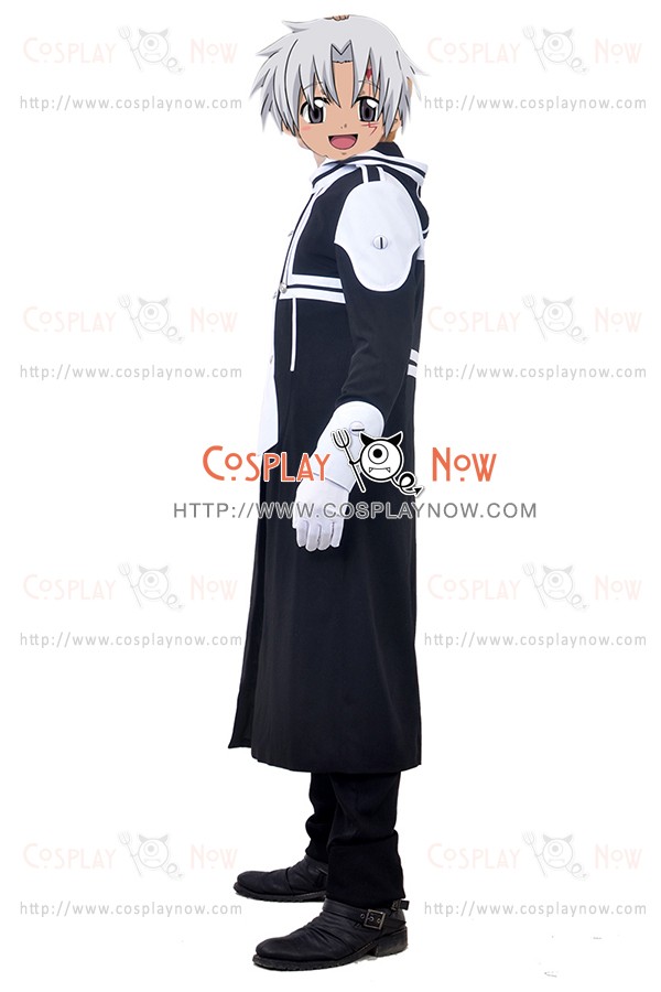 Allen Walker Costume For D Gray Man Cosplay Black White Uniform