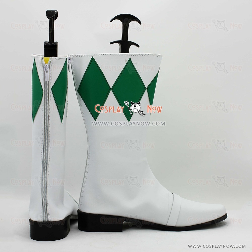White Ranger Boots for Power Rangers Cosplay