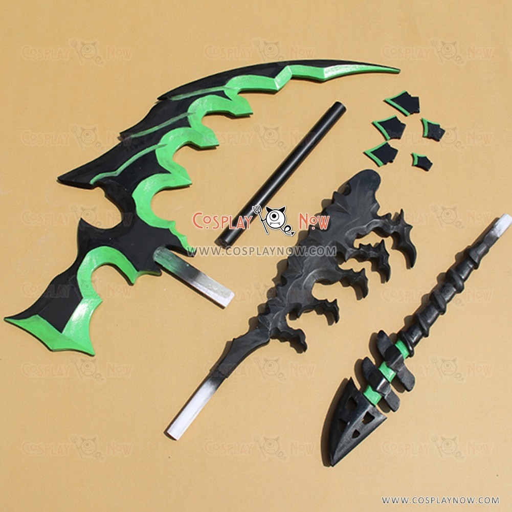 70 Black Rock Shooter DEAD MASTER DEAD SCYTHE PVC Cosplay Prop Black ...