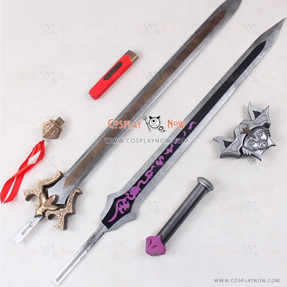 Dynasty Warriors 7 Liu Bei Double Swords PVC Replica Cosplay Props Shin ...
