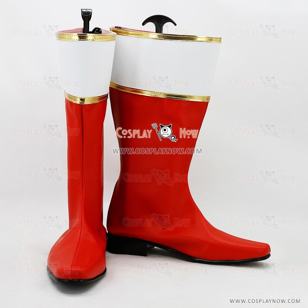 White Ranger Boots for Power Rangers Cosplay