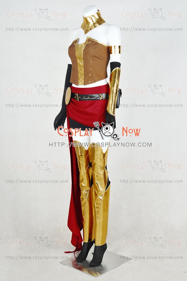 RWBY Cosplay Pyrrha Nikos Team JNPR Costume Golden Dress